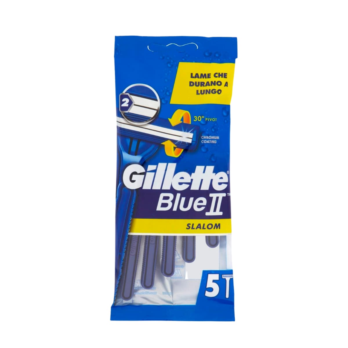 Gillette Blue 2 Disposable Slalom Blades 5-pack | Gents
