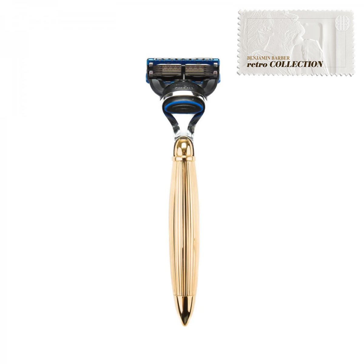 Benjamin Barber Shaving Razor Fusion Gold | Gents