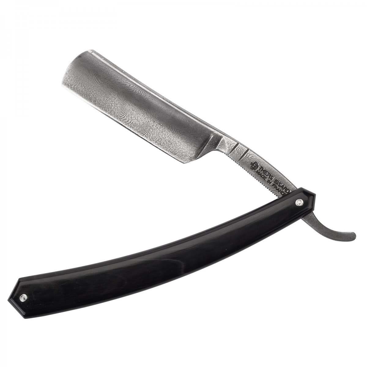 Thiers-Issard Sabatier Razor Damascus Black Horn Round Nose | Gents
